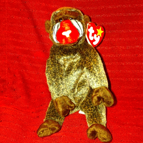 Ty | Toys | Ty Beanie Baby Cheeks The Baboon With Errors | Poshmark